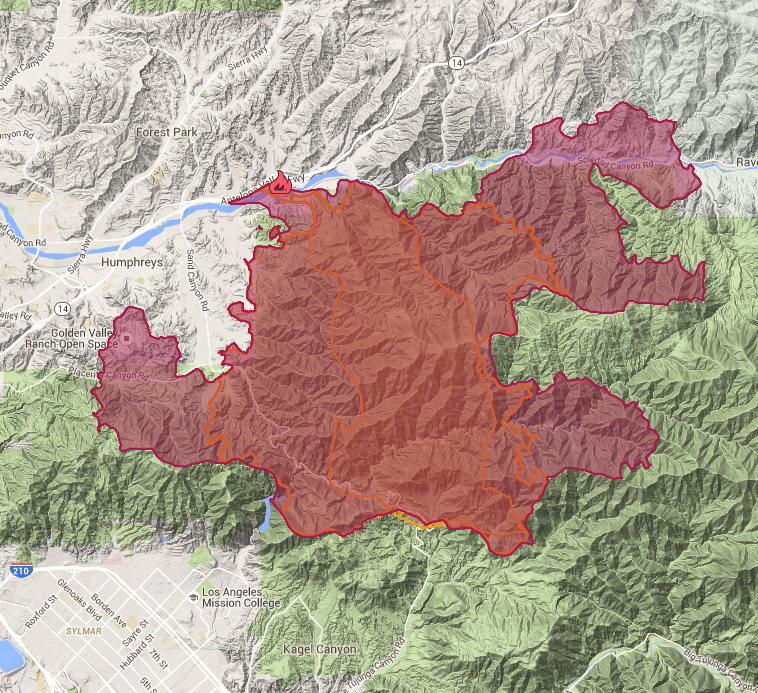 Interactive Map: Sand Fire Perimeters | Climate Signals